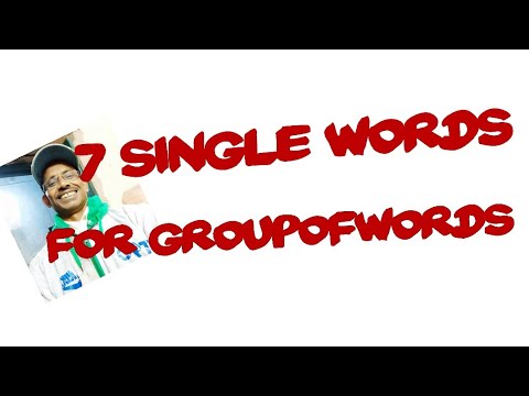 7 Single words for Group of words