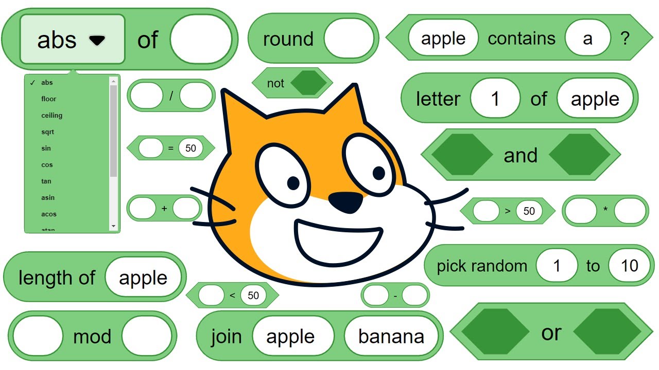 How to use every Operators block in Scratch