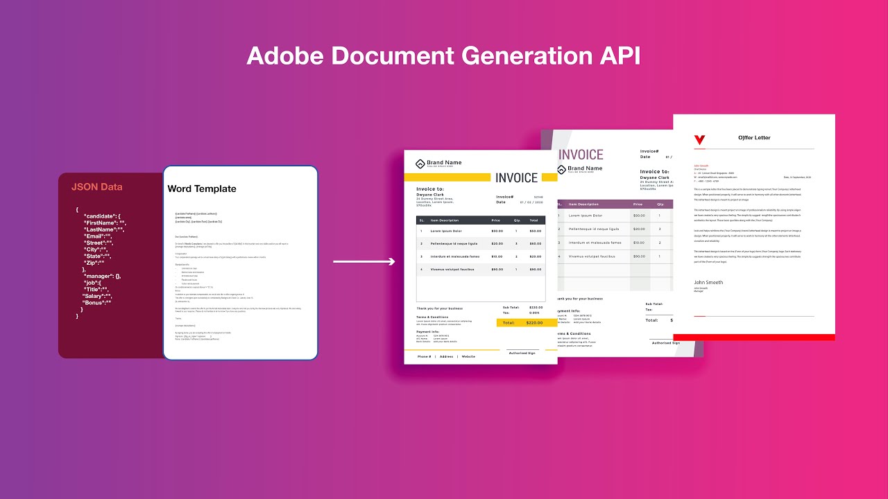 Adobe Document Generation APIs