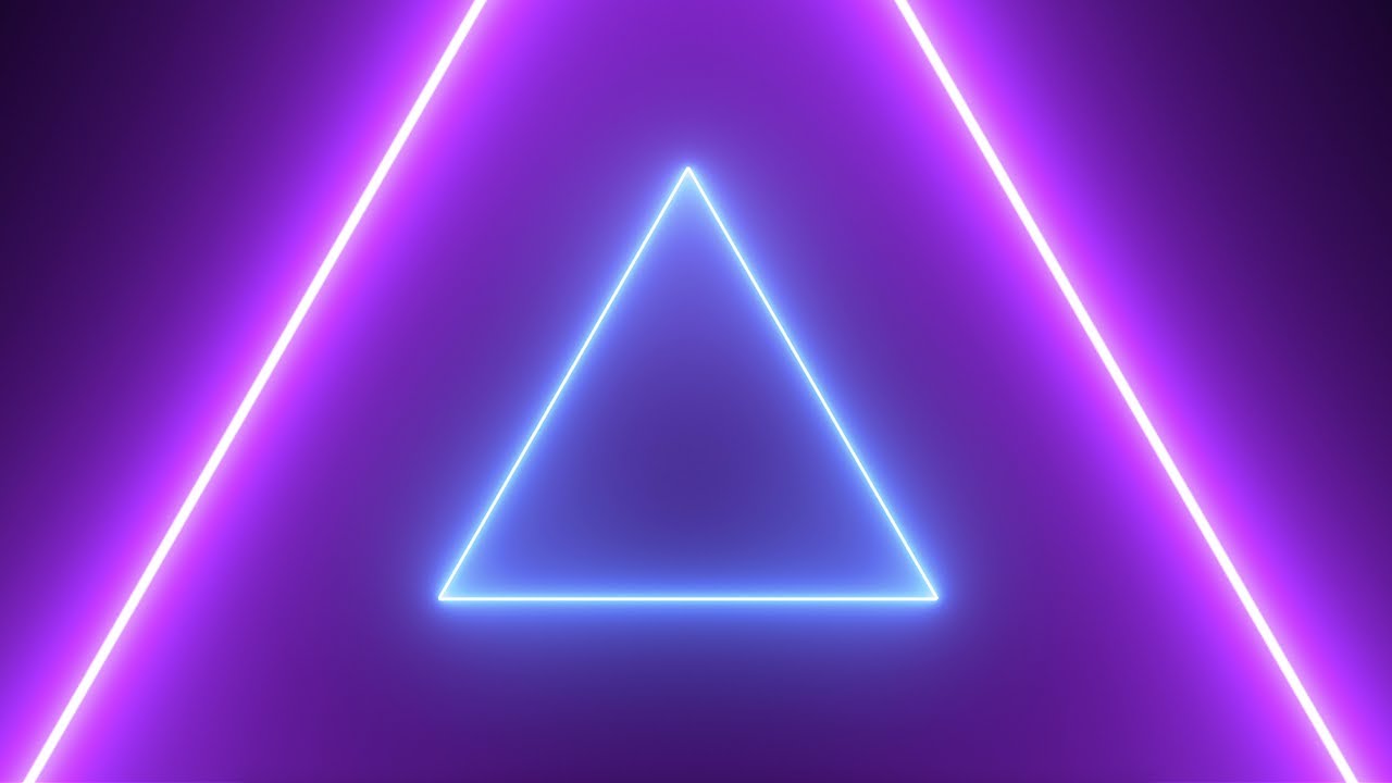 NEON LIGHT TUNNEL | 🟪🟦 | INFINITE LOOP  |  SCREENSAVER | ABSTRACT TRIANGLE | WALLPAPER BACKGROUND