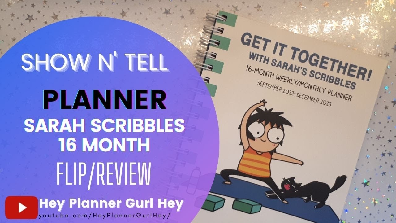 💜 Sarah's Scribbles - 2022 Planner / Agenda - FLIP AND REVIEW