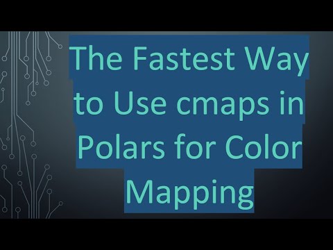 The Fastest Way to Use cmaps in Polars for Color Mapping