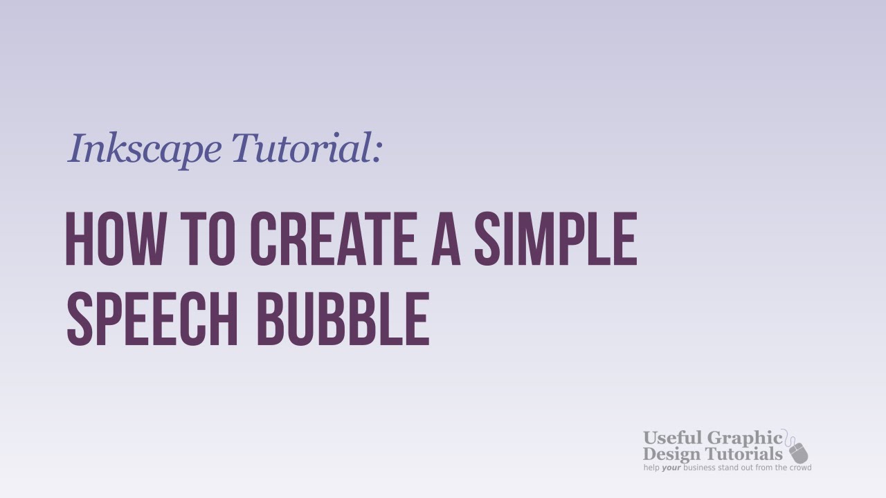 How to create a simple speech bubble using Inkscape