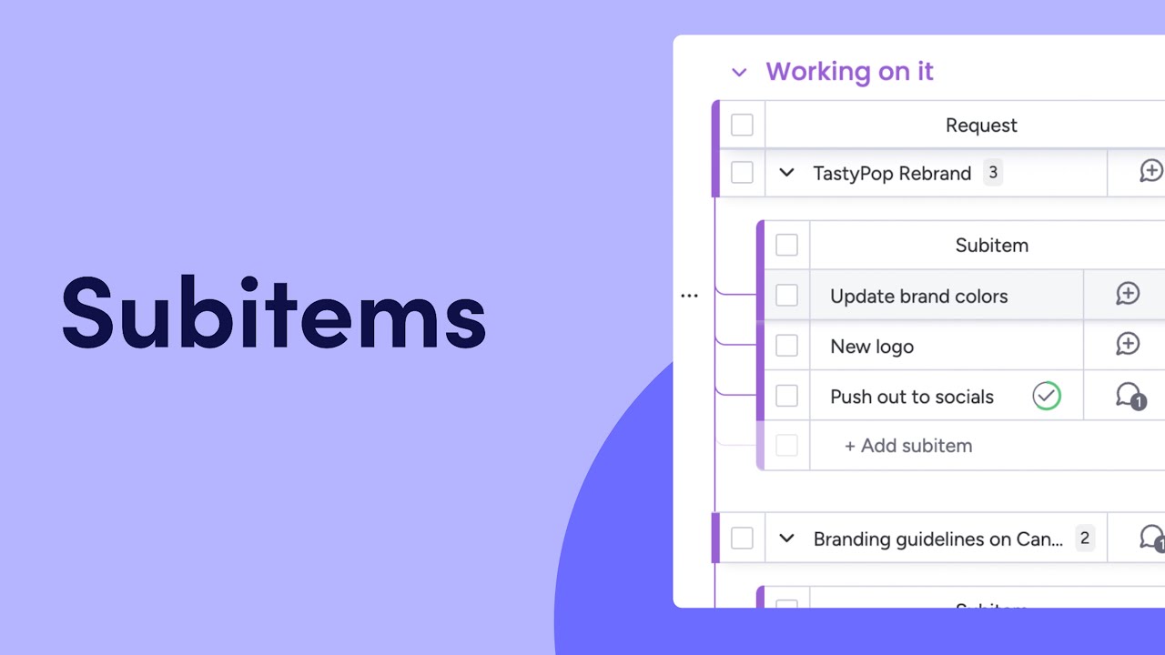 Subitems | monday.com tutorials
