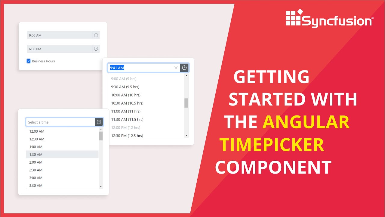 Getting Started with the Angular TimePicker  Component