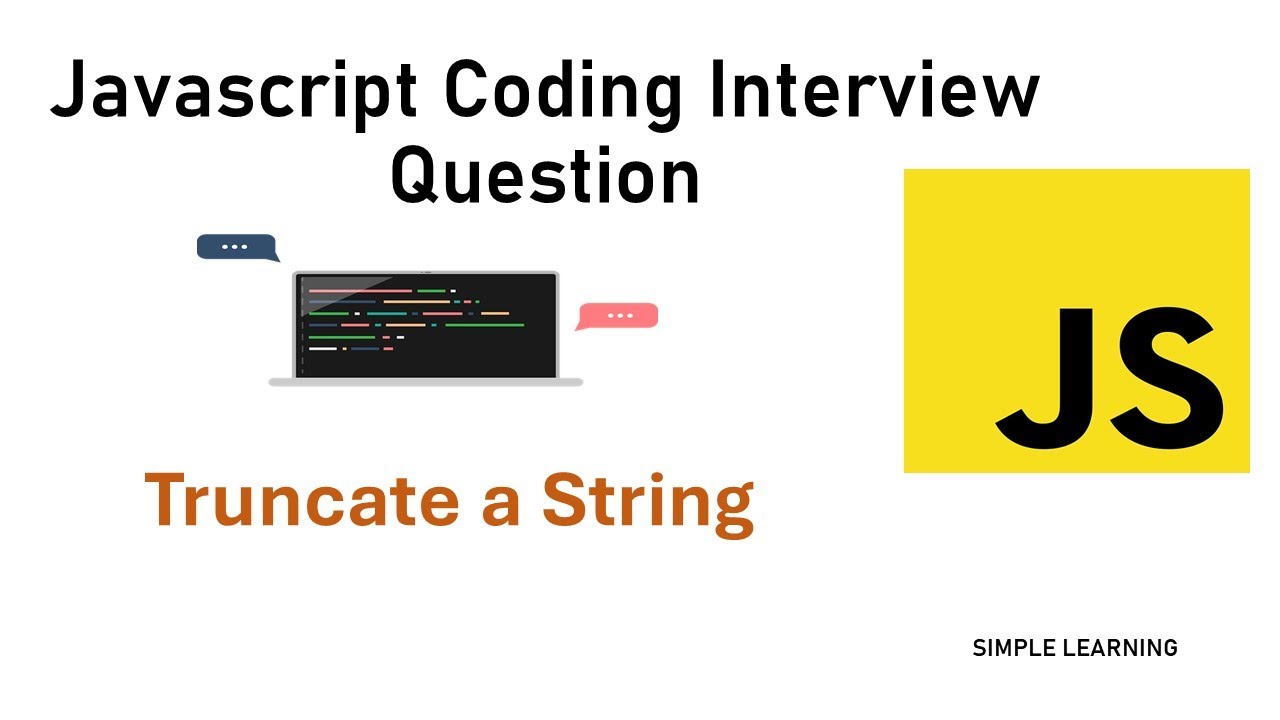 Truncate a String | JavaScript Interview Question | Coding Question | FreecodeCamp