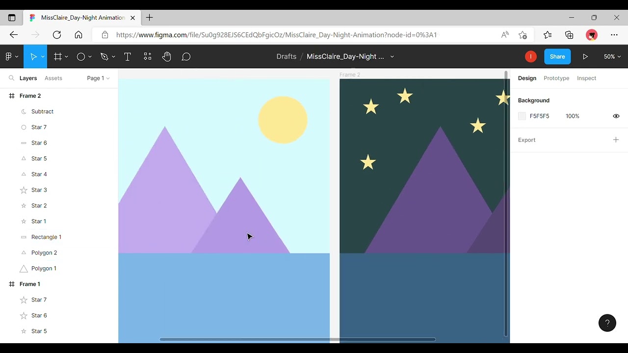 Create Day Night Animation on Figma