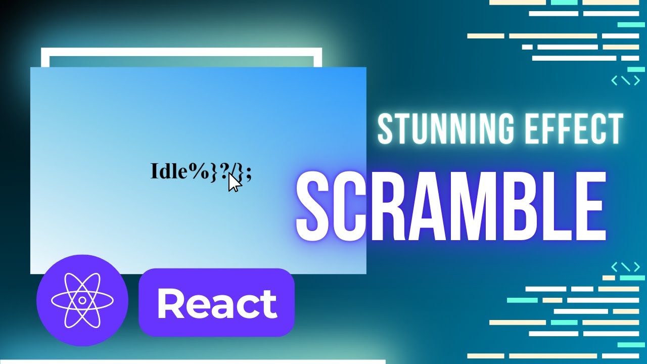React Scramble Text Animation Tutorial | Framer Motion + TypeScript | Web Design