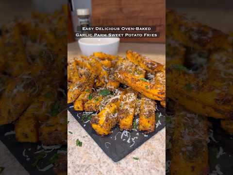 Garlic Parm Sweet Potato Fries