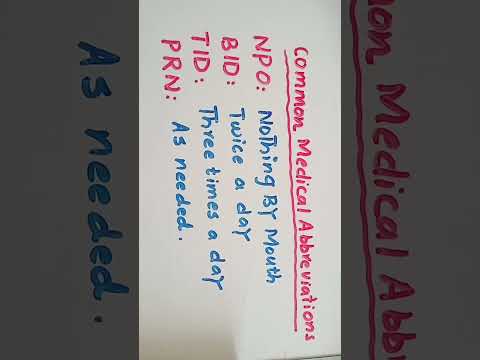 Medical Abbreviations #nursing #medical #shorts #trending