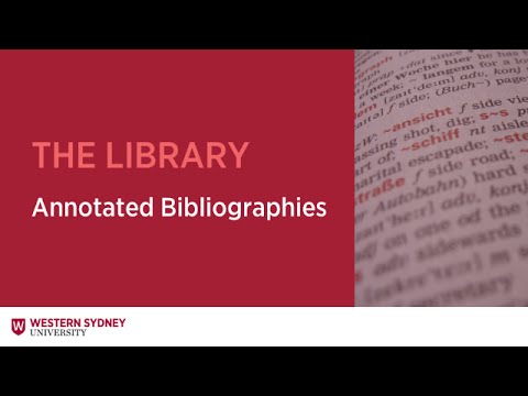 Annotated Bibliographies: What they are and how to prepare one