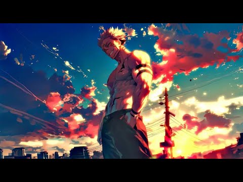 Sukuna at Sunset: Shibuya Scene 4K Art Live Wallpaper
