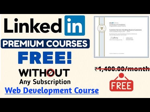 Linkedin Free Courses With Certificates || Web Development Course || LinkedIn Learning