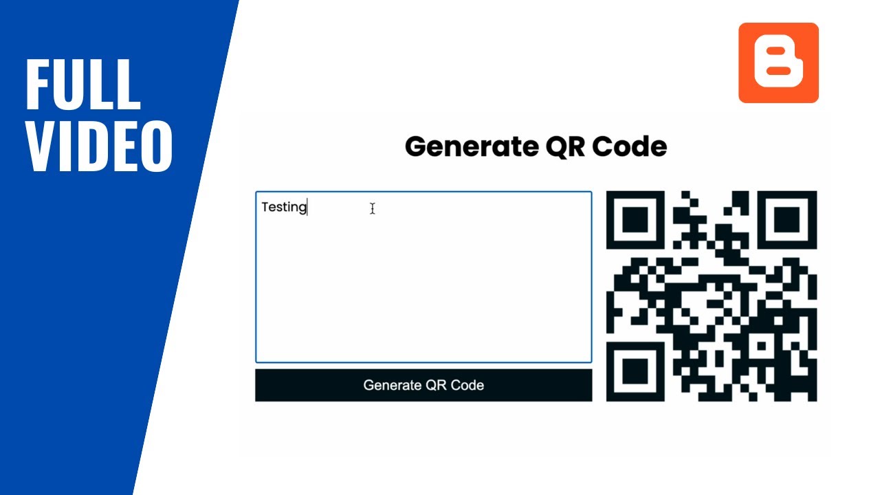 [FULL VIDEO] How To Create A QR Code Generator Using HTML, CSS & JavaScript