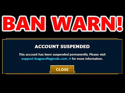 Riot issues account BAN warning