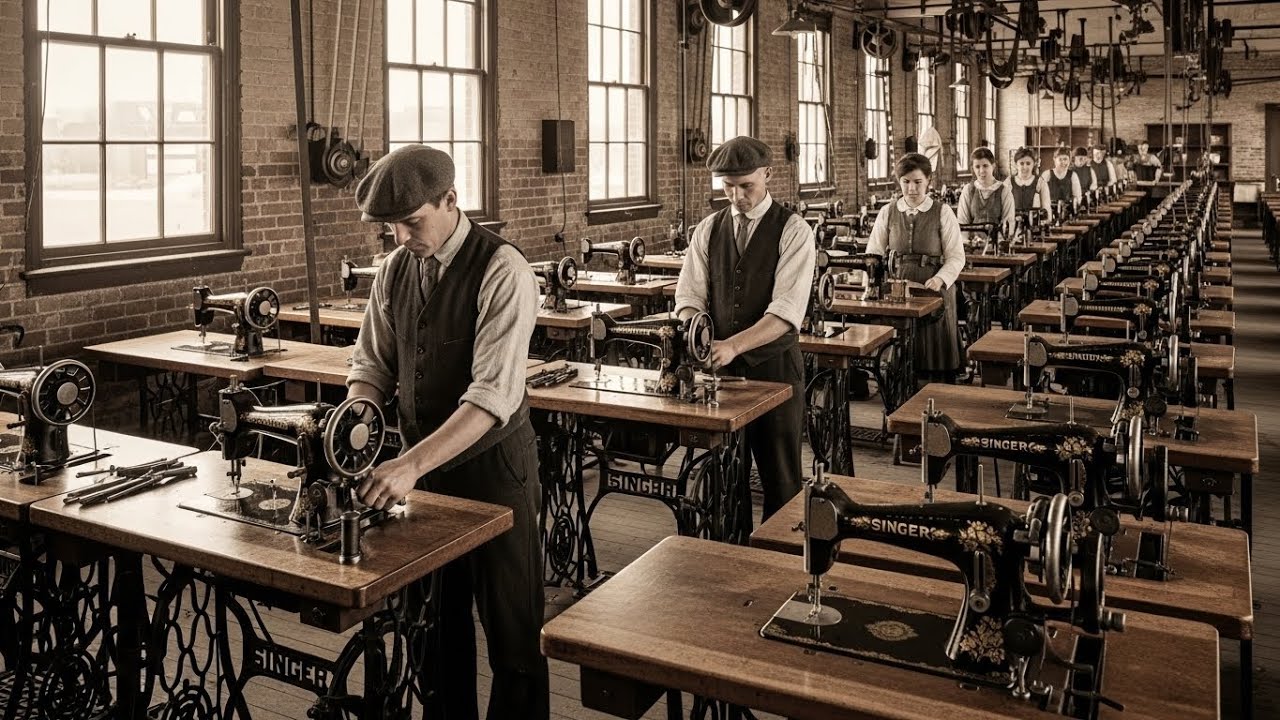 Im Inneren der Singer-Nähmaschinenfabrik (1900er Jahre): Wie eine Maschine die amerikanischen Hau...
