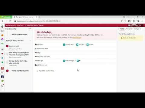 Hướng dẫn học online Lms Vnedu trên Laptop P2