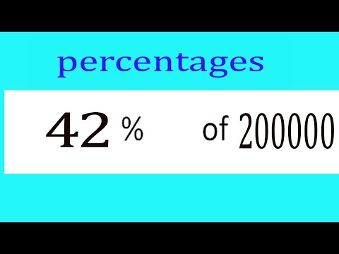 Percentages 42 Percentage(%) of 200000