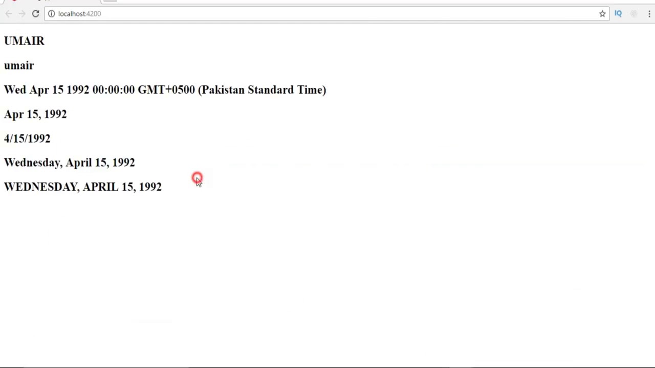 08 Angular 4 Tutorial   Pipes #8