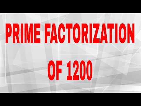 Prime factorization of 1200|Prime factors