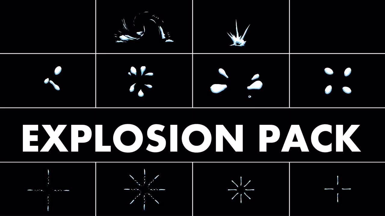 Explosion Elements Pack Stock Motion Graphics