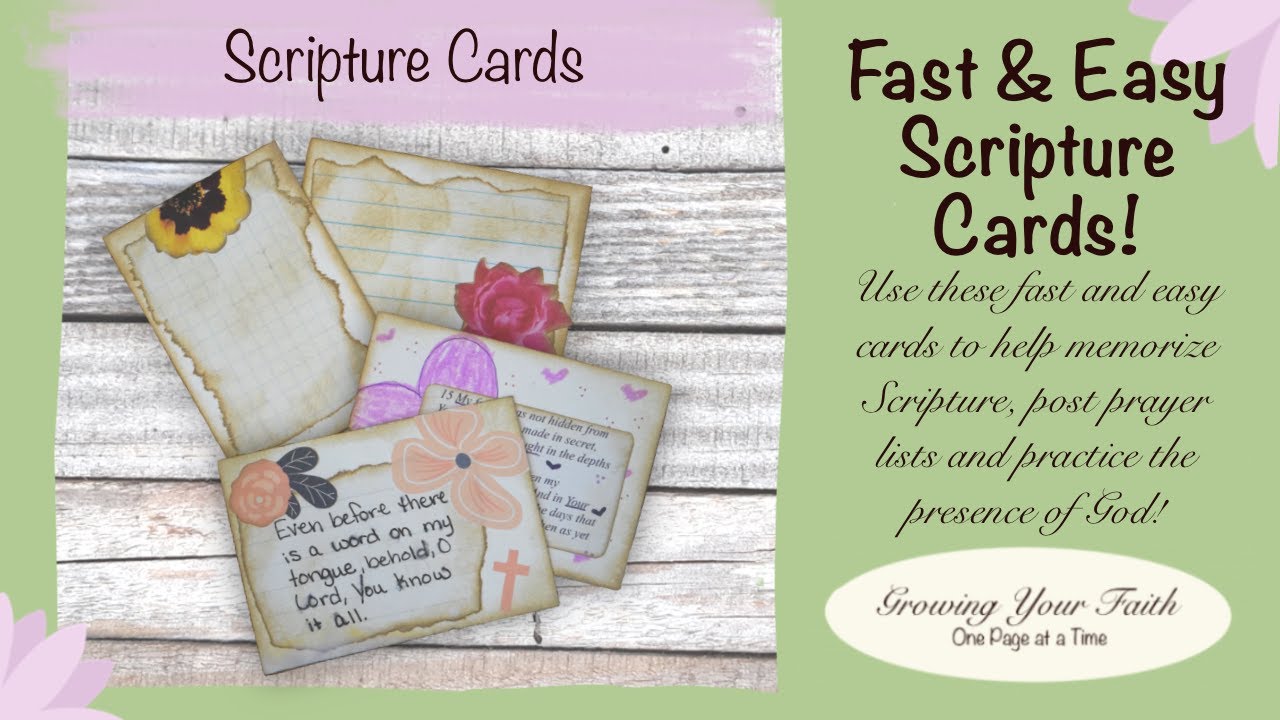 Scripture Memorization Cards | Real Flowers Kit | Fun Note Cards