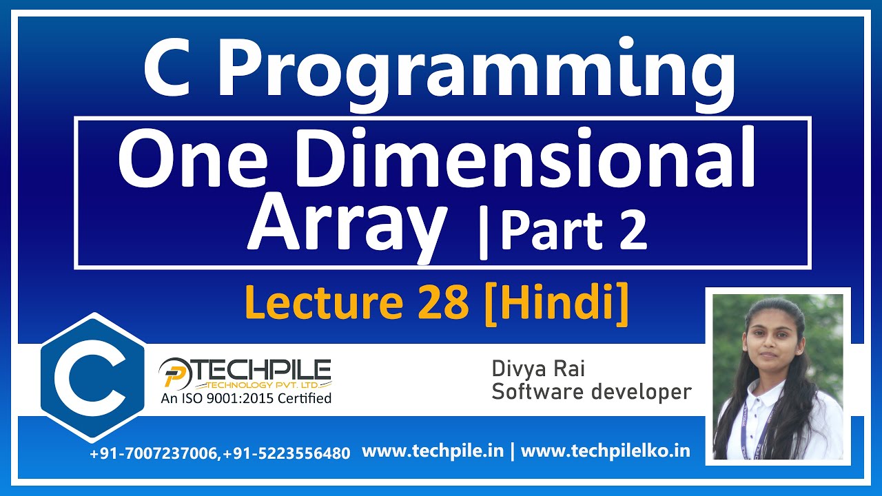 one dimensional array in c programming in Hindi | array in c in Hindi | 1 dimensional array
