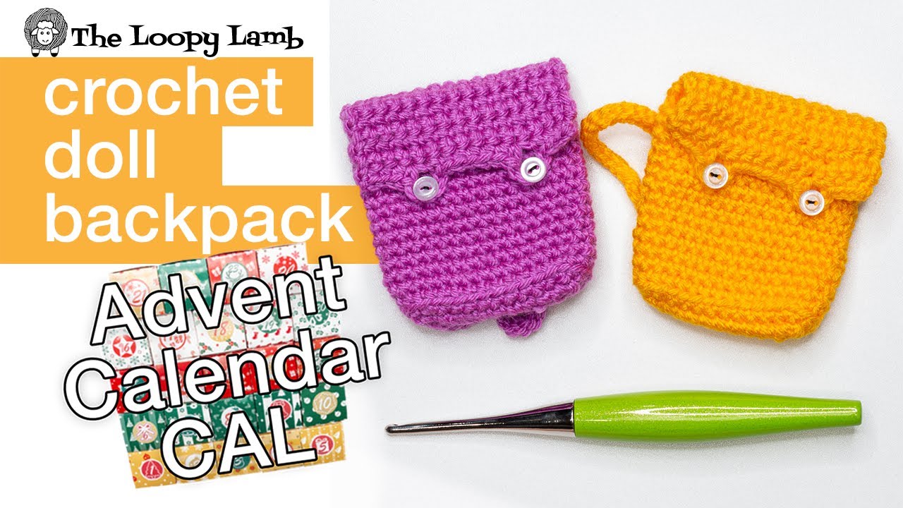Crochet Mini Backpack for Dolls - Free Pattern