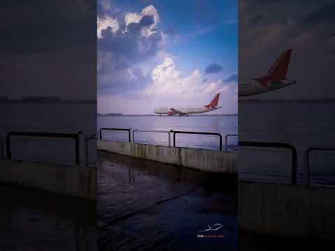 AIRBUS 321 TAKEOFF IN HEAVY RAIN | AIR INDIA | COIMBATORE INTERNATIONAL AIRPORT.
