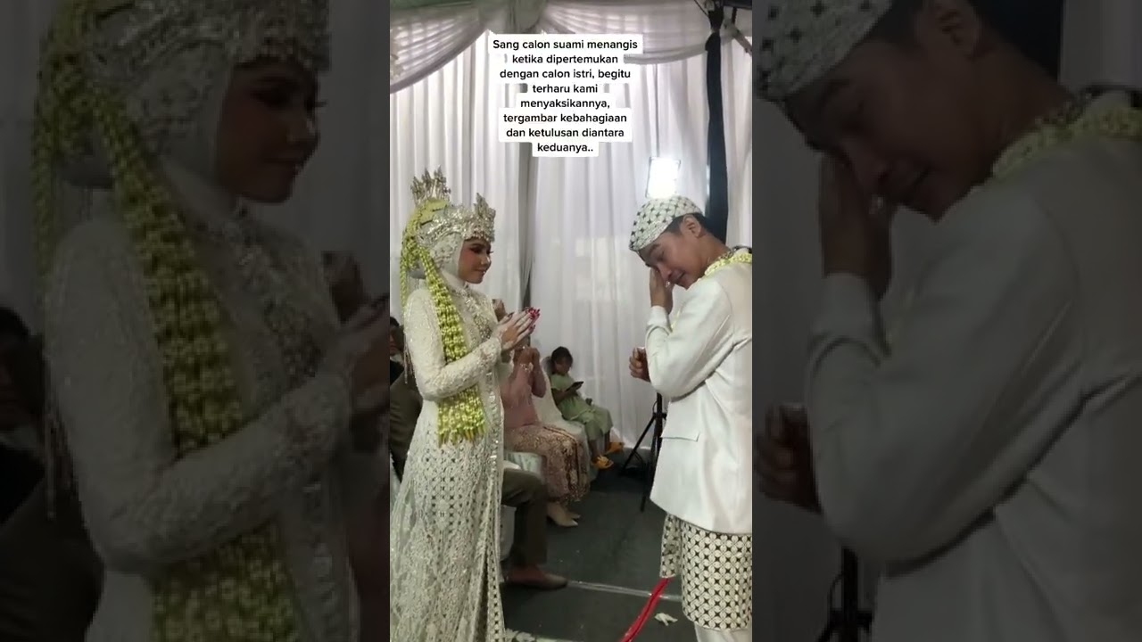 pengantin pria menangis 😭😭😭