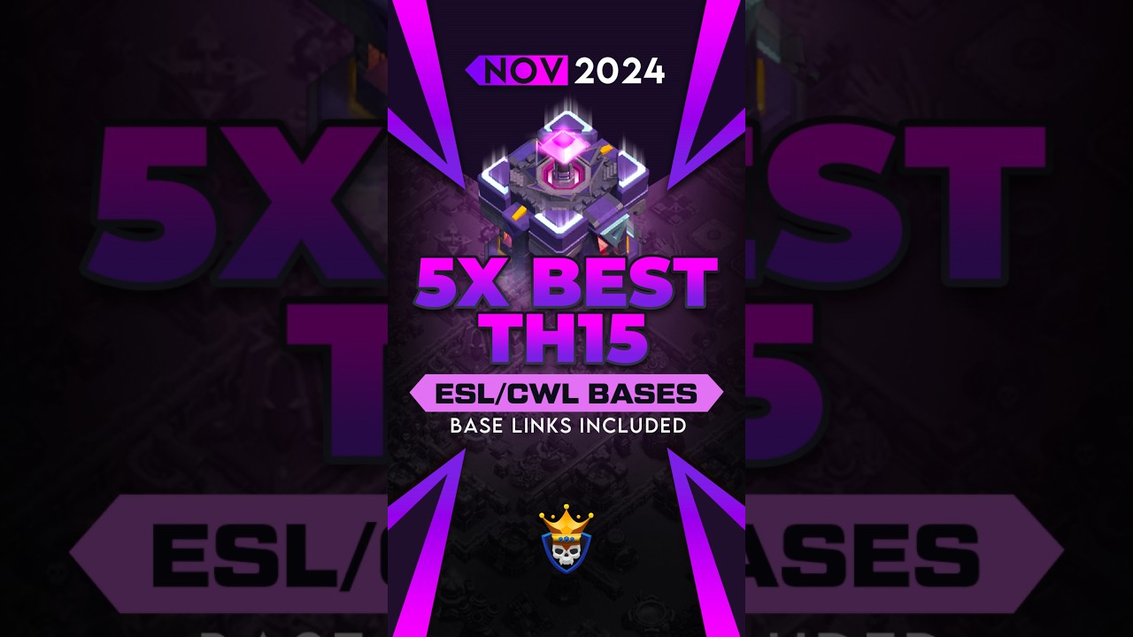 Best TH15 war bases after th17 update with Base link | Clash of clans #clashofclans #th15warbase2024