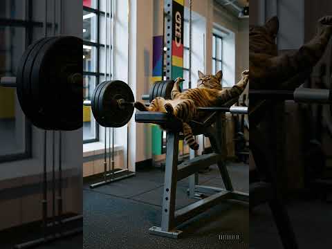 Cute Cat Bench Press Gym #funny #new #cat #fitness #gym #cute #reels #shorts #pets #funnyanimals