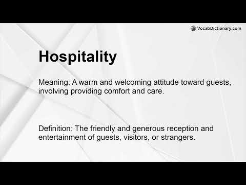 Hospitality Meaning