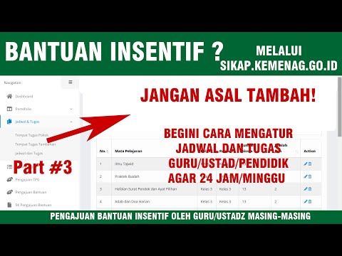 Cara Mengisi Jadwal dan Tugas Ustadz di SIKAP Kemenag | Mengatur Jadwal Agar 24 Jam/minggu