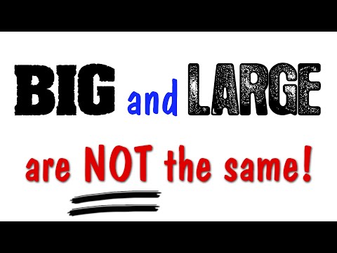 The difference between BIG and LARGE || SLOW EASY ENGLISH VOCABULARY LESSON