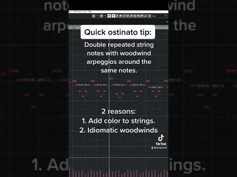 Quick ostinato tip for strings and woodwinds! #shorts #epicmusic #orchestration