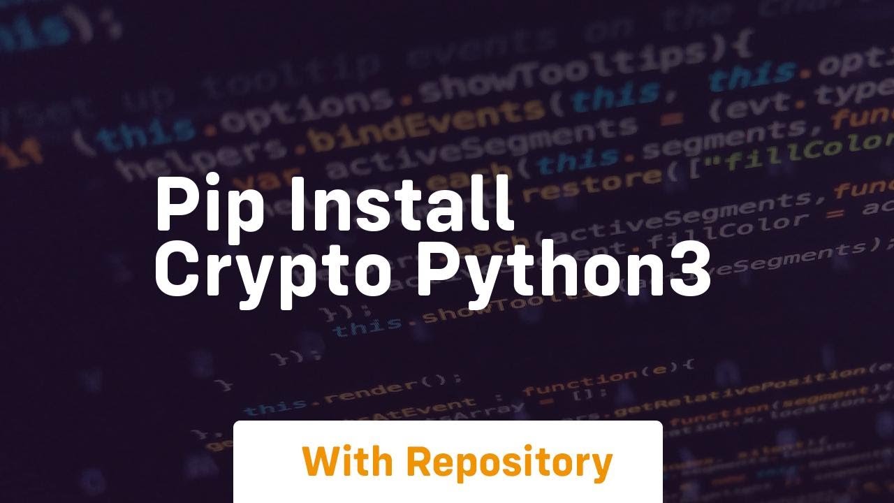 pip install crypto python3