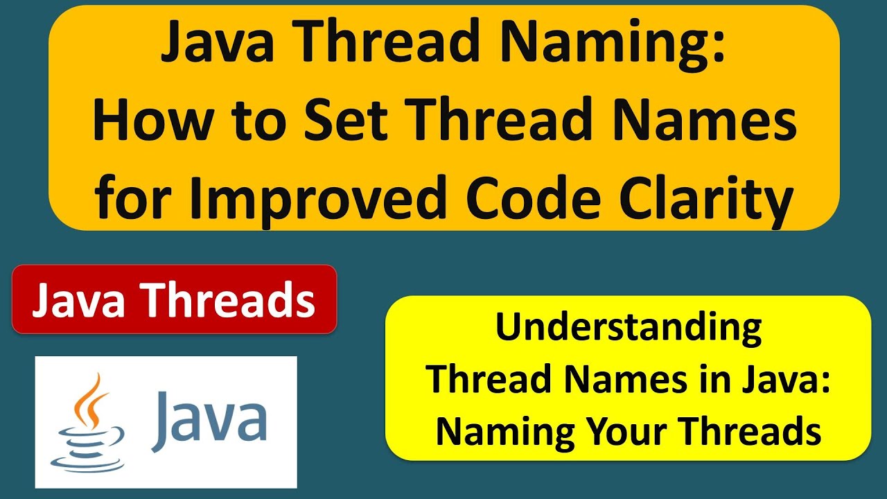 Java Thread Naming Techniques: Making Your Threads Easily Identifiable | Java Threads