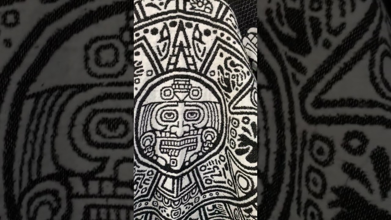 Leos Imports Black Unisex Mexican Adult Aztec Calendar Poncho