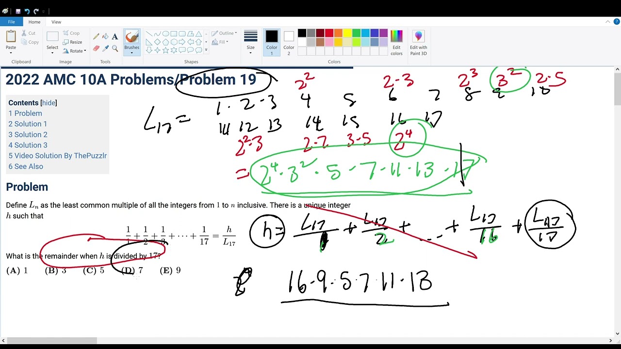 2022 AMC 10A Problem 19