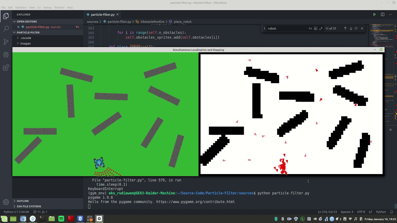 Particle Filter with Occupancy Grid Maps