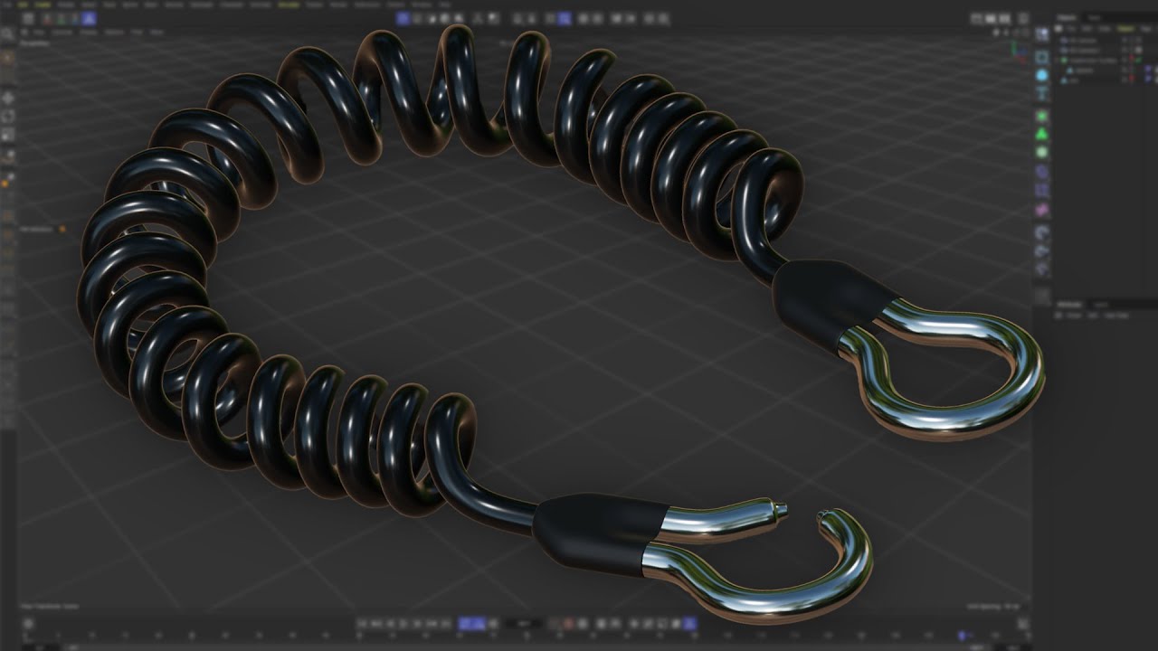 Spline modeling in Cinema 4D