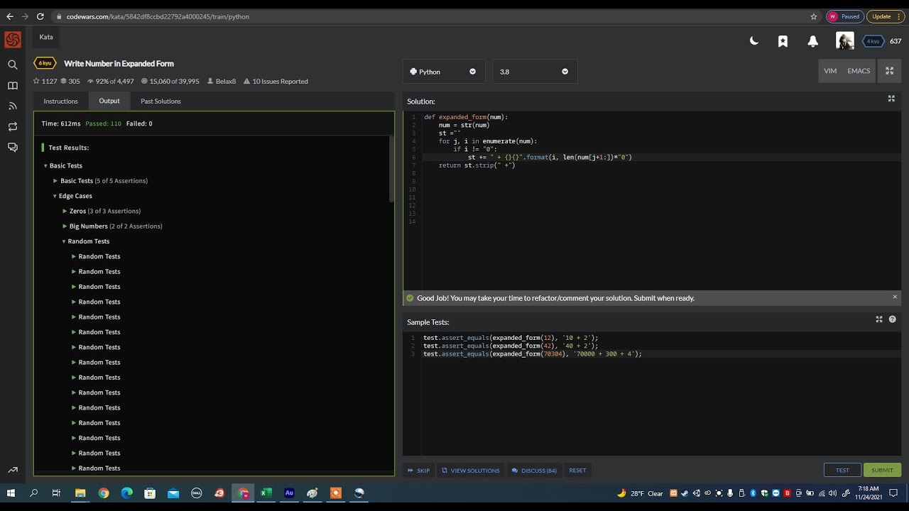 Python - Write Number In Expanded Form | Codewars 6KYU