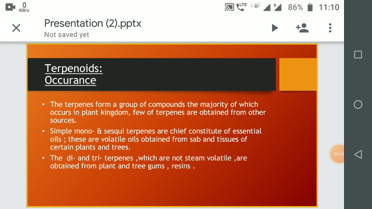 part 2 ppt presentation Terpenoids