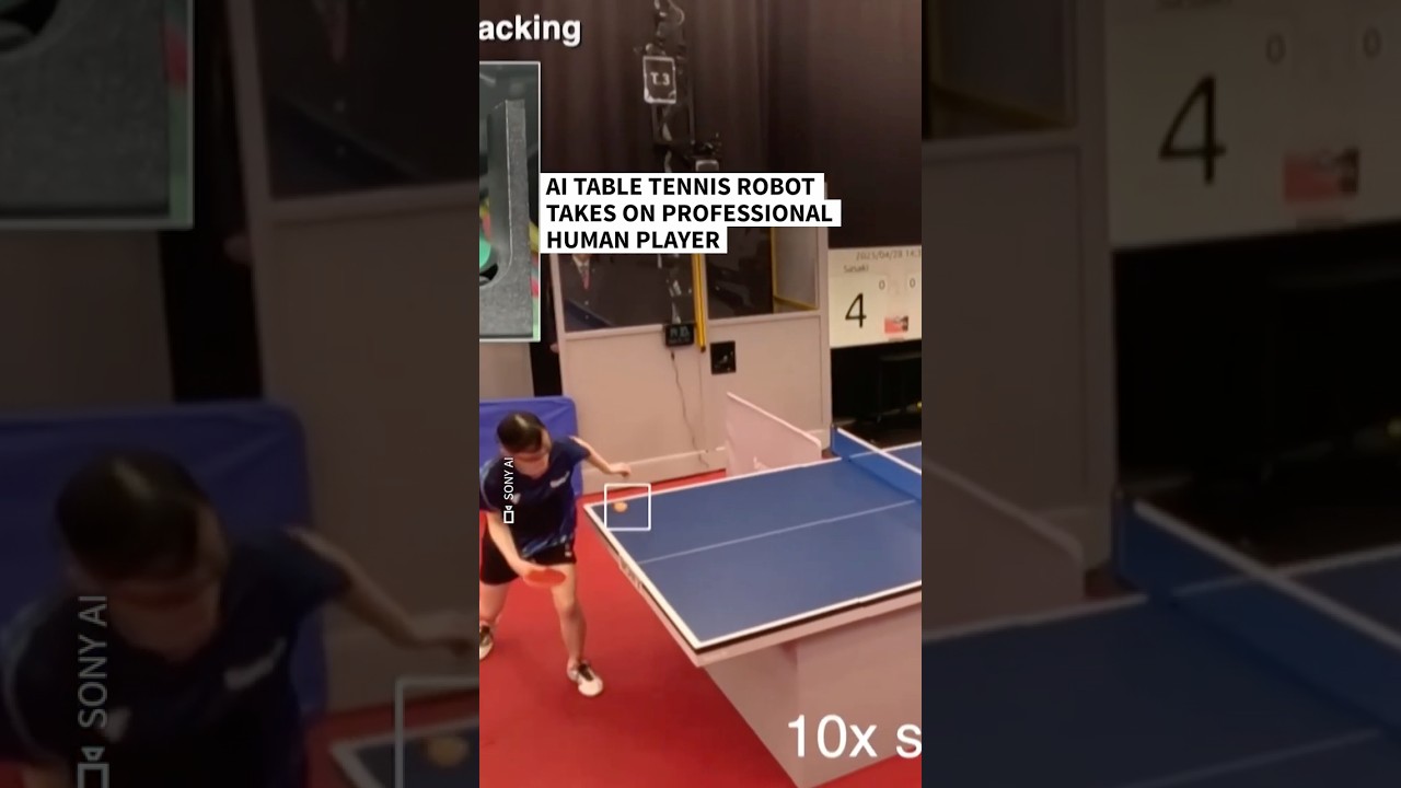 AI table tennis robot takes on professional human player | AFP