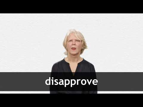 DISAPPROVE - Definition & Translations | Collins English Dictionary
