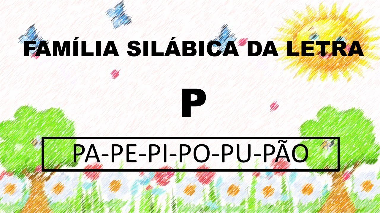 FAMÍLIA SILÁBICA DA LETRA P -  ATIVIDADES EDUCATIVAS
