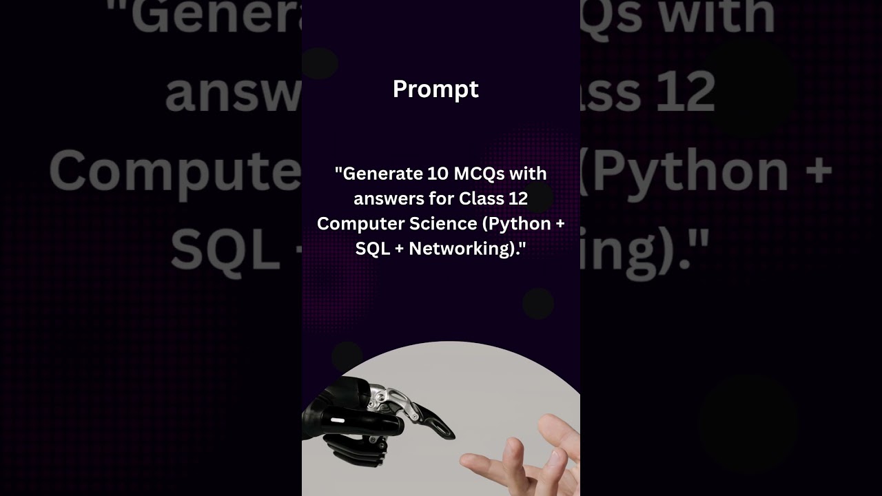 10 Powerful ChatGPT Prompts for Class 12 Computer Science Students | Python, SQL, OOP, Boards Prep