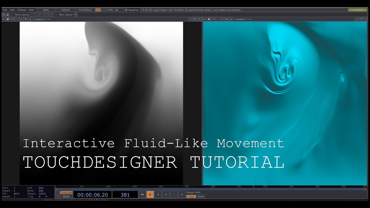 Interactive fluid-like movement - NO GLSL needed - TOUCHDESIGNER TUTORIAL