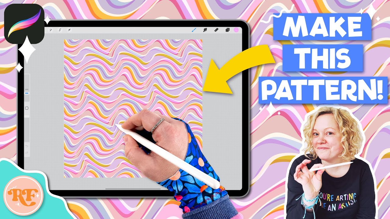 Create a Trippy Geometric Wave Pattern in Procreate | Seamless Pattern Tutorial